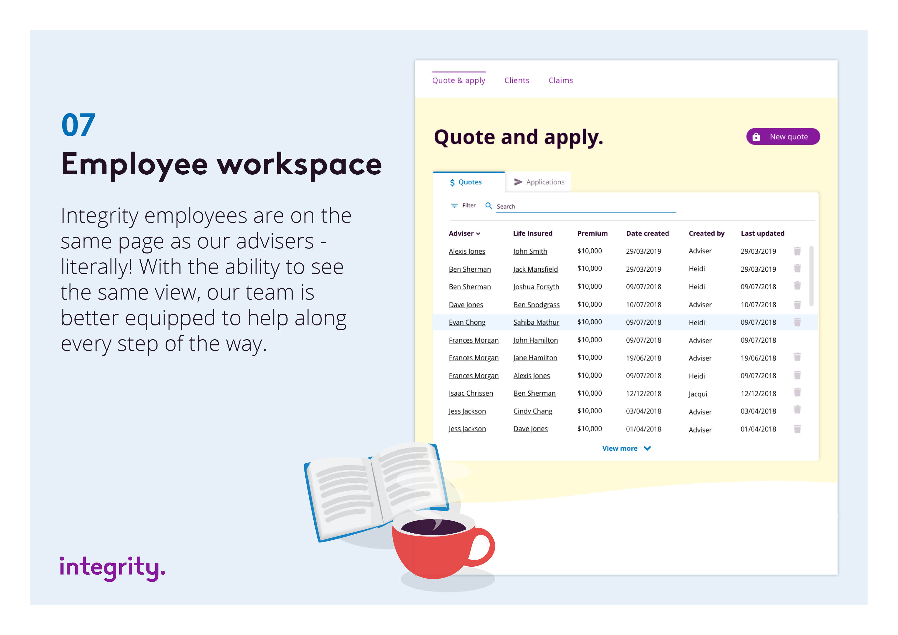 Integrity Life - Customer Centric Insurance Platform - Good Design