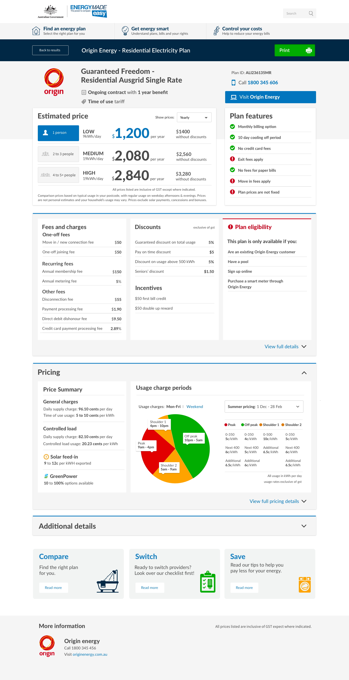 UX and UI Design of the Energy Made Easy Comparison flow - Good Design