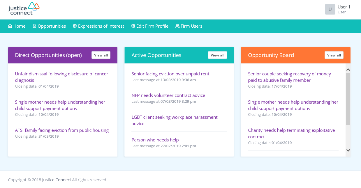 Justice Connect Gateway Project - Good Design