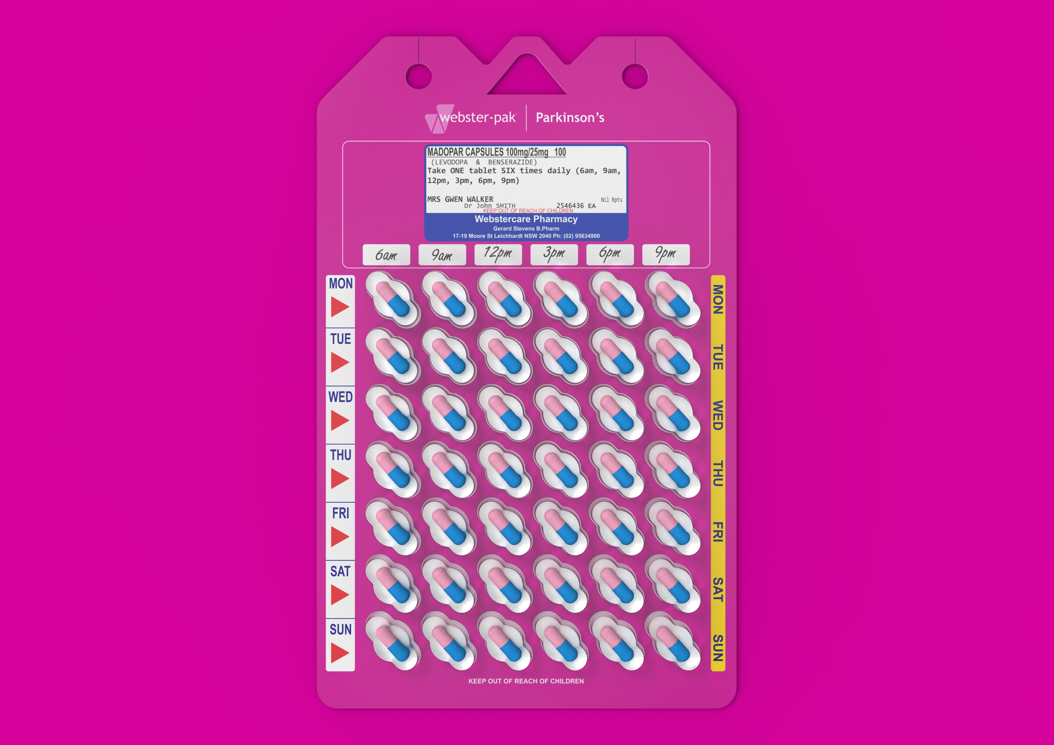 Webster-pak® 6 Dose (Parkinson’s) - Good Design
