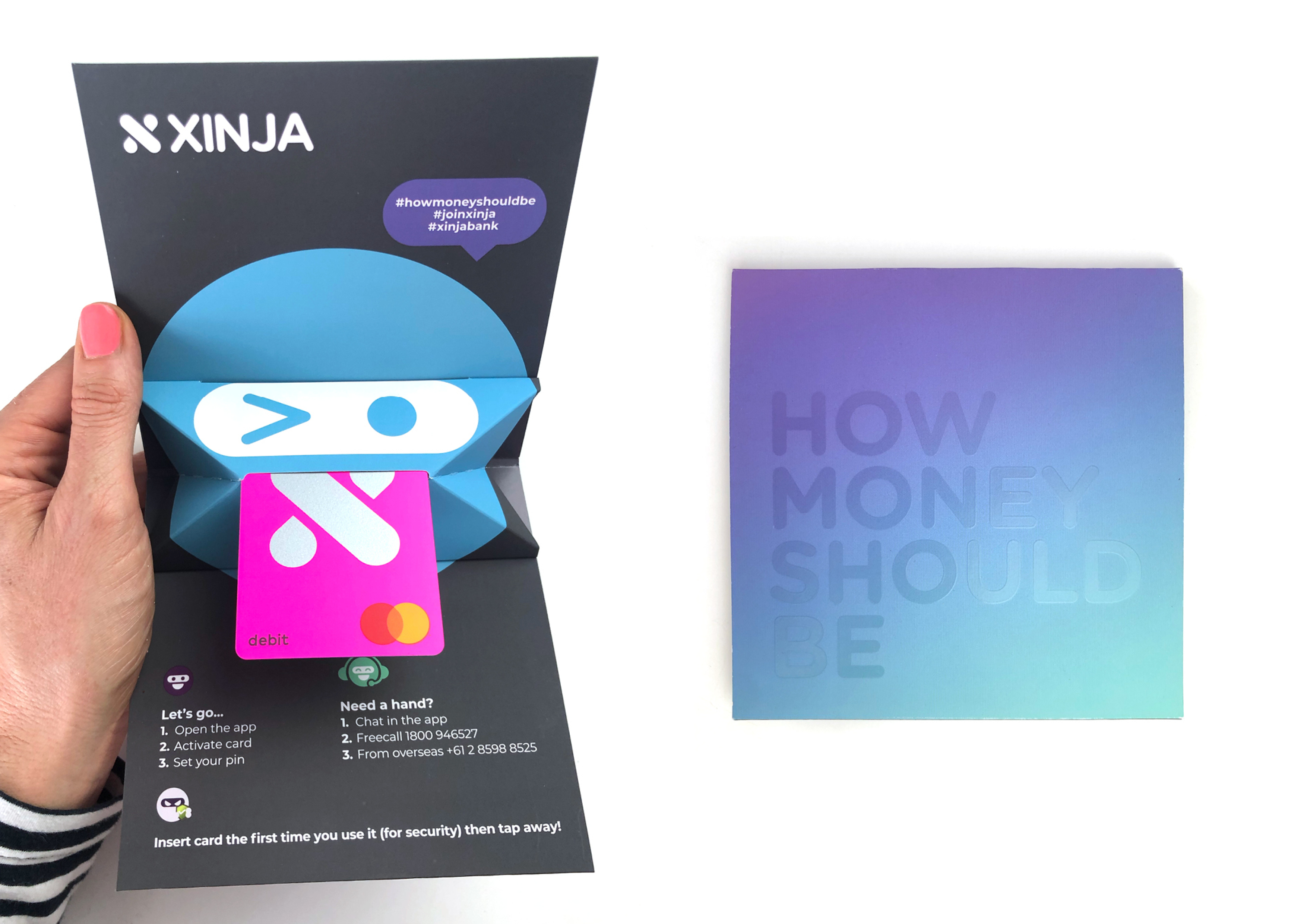 Xinja Debit Card & Welcome Pack - Good Design