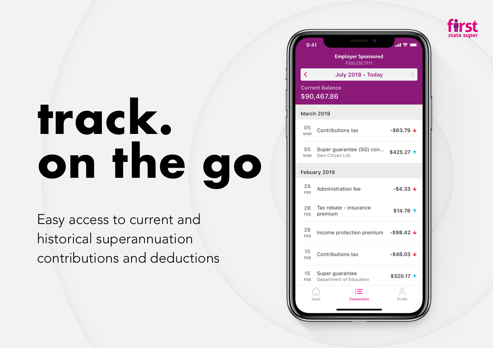 First State Super App - Good Design