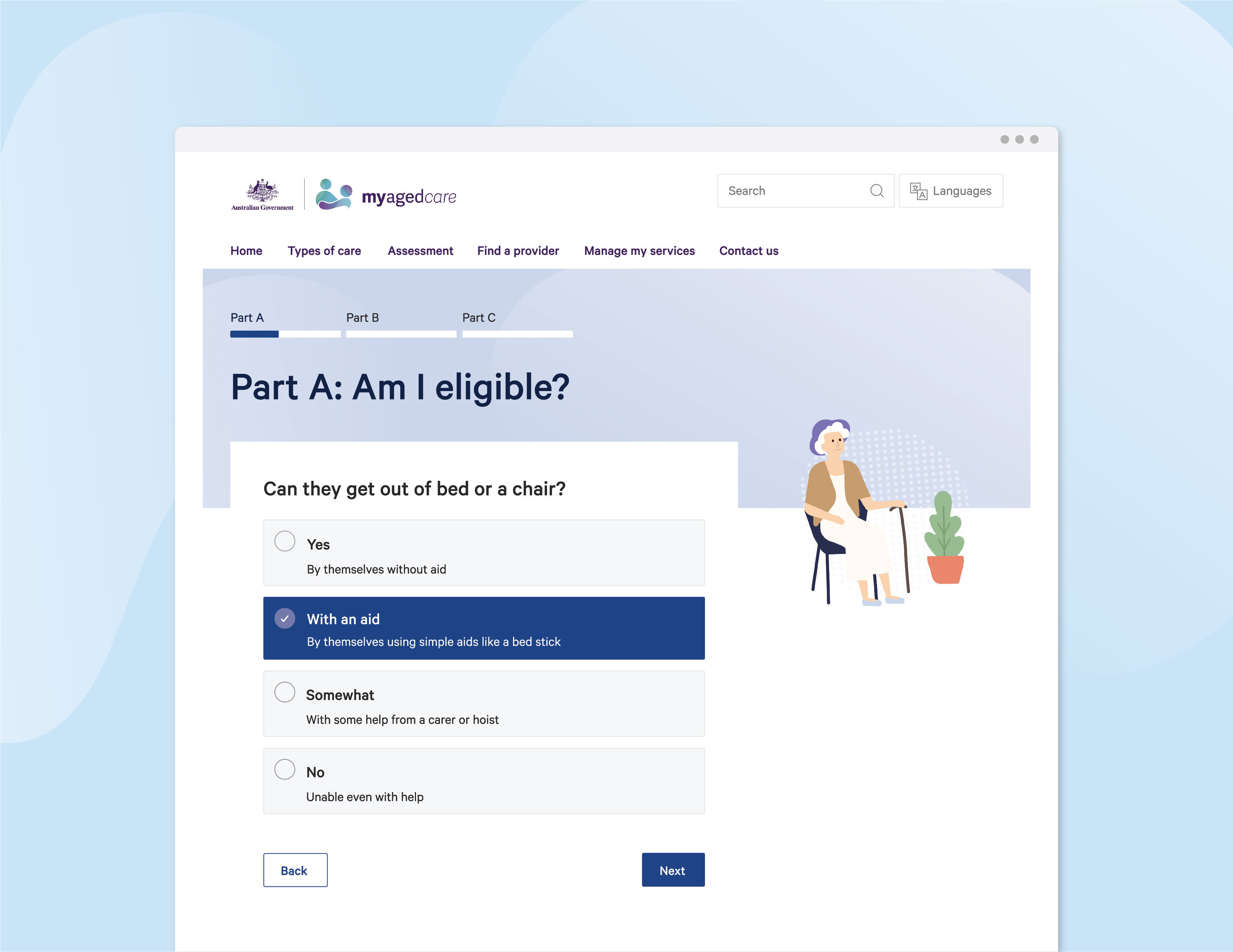 My Aged Care website - Good Design
