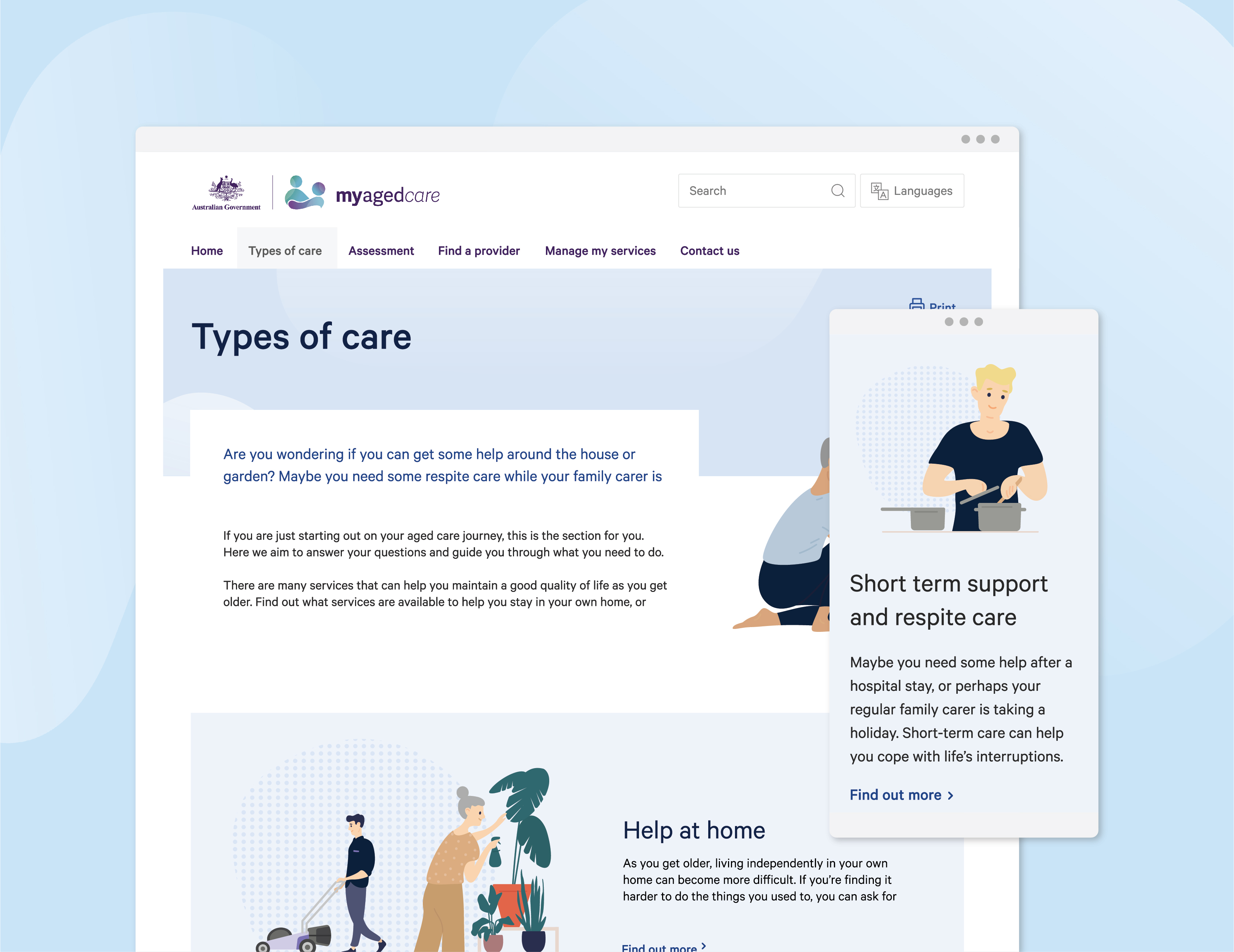 My Aged Care website - Good Design