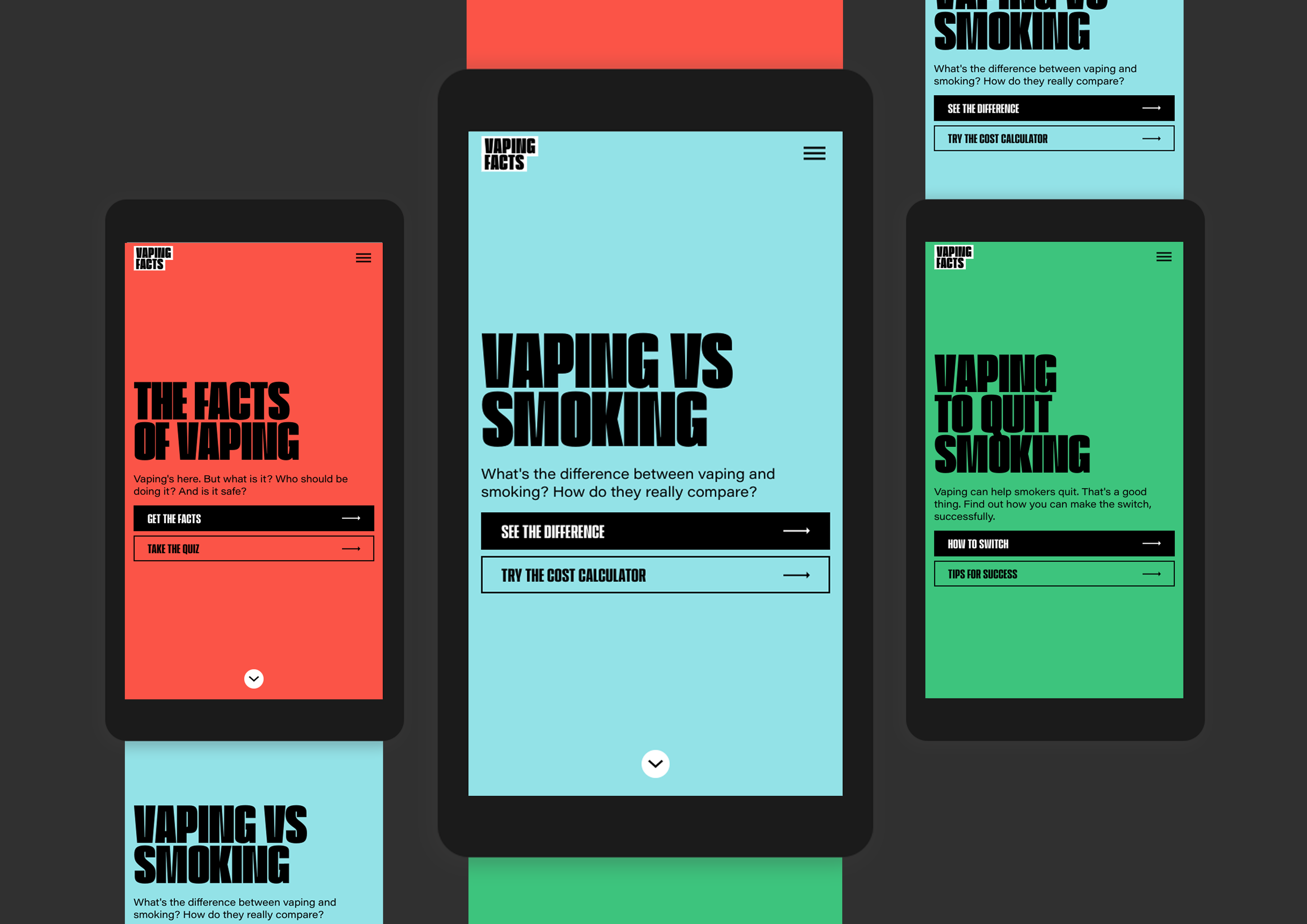 Vaping Facts website - Good Design