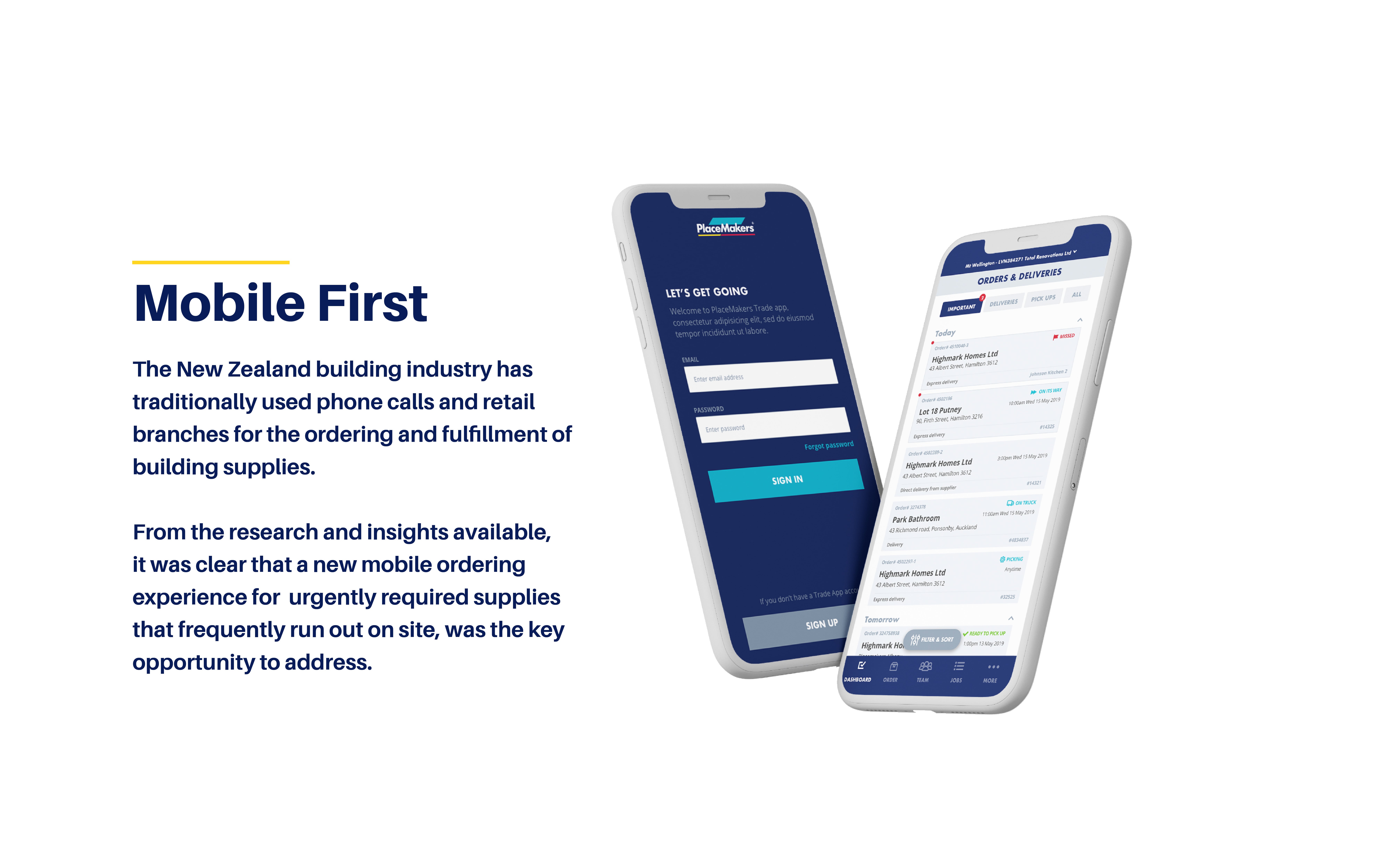 PlaceMakers Trade App - Good Design