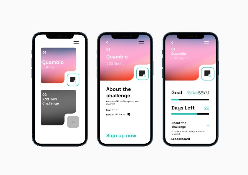 Quambio - CO2 Tracker iOS & Android App Design - Good Design